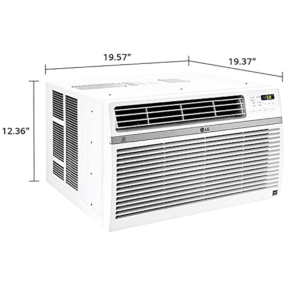 LG 8,000 BTU Smart Window Air Conditioner, Cools up to 350 Sq. Ft, Smartphone and Voice Control Works ThinQ, Amazon Alexa and Hey Google, Energy Star, 3 Cool & Fan Speeds, 115V, 8000, White