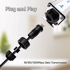 HYN@NET IPX201 30W Industrial Gigabit PoE Extender with Outdoor Waterproof Grade IP65 Extends The Range of PoE and Ethernet an Additional 100 Meters