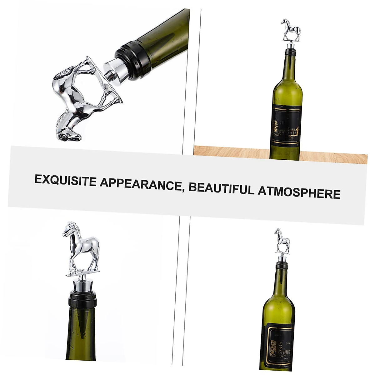 UPKOCH 3 Pcs Cork Champagne Preserver Wine Bottle Plug Wine Bottle Cap Horse Metal Plug Bottle Plug Bottle Metal Stopper Silver Preserver Cork Alloy Wine Preserver Pump Wine Bottle Plug