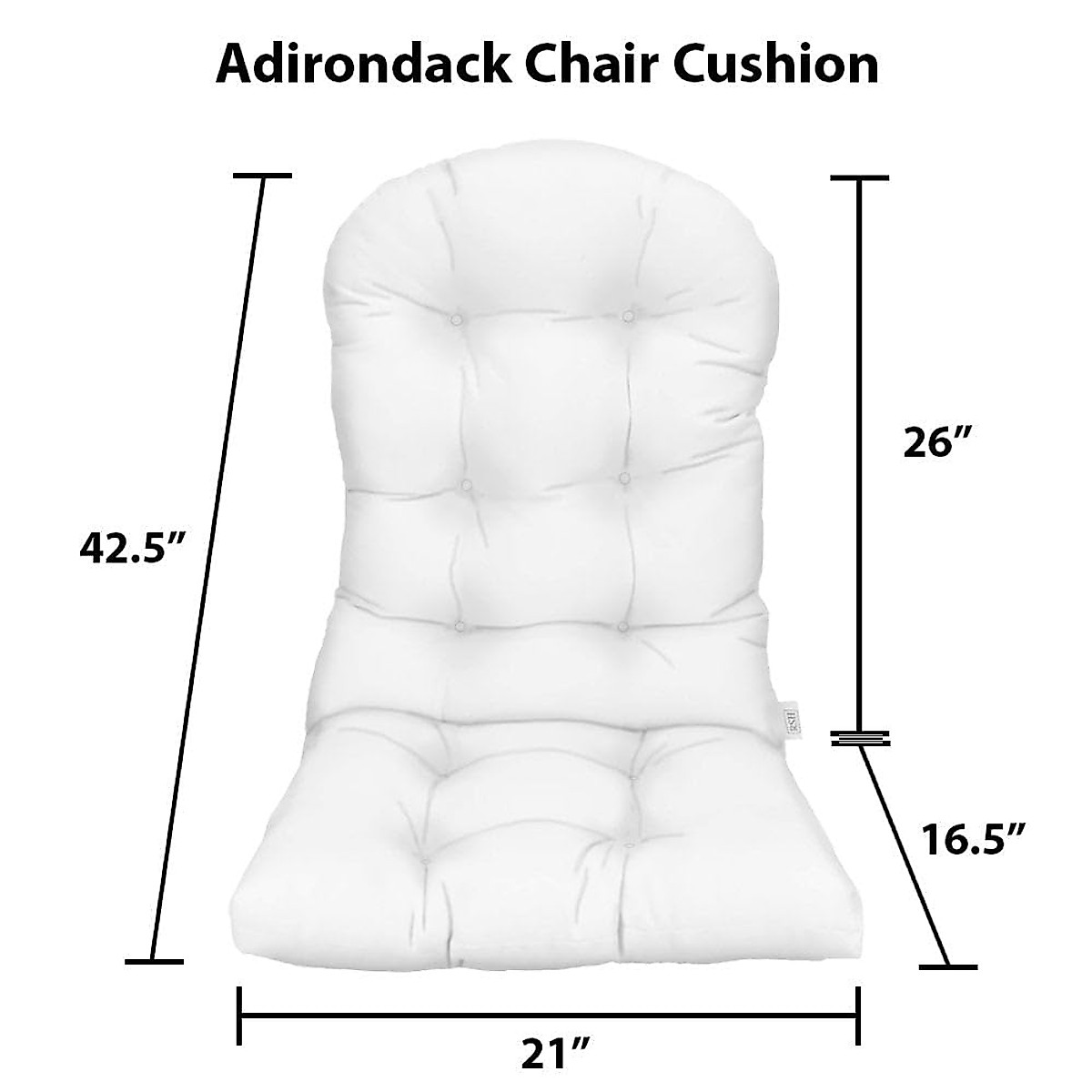 RSH DECOR: Tufted Adirondack Chair Cushion | 42.5” x 21” | All-Weather Spun Fabric | Water and Fade-Resistant | Outdoor Cushion for Patio Furniture | Swaying Palms Aloe