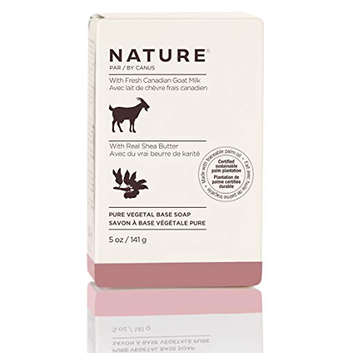 Nature by Canus Bar Soap With Fresh Canadian Goat Milk Vitamin A, B3, Potassium, Zinc and Selenium, Shea Butter, 5 Ounce (Pack of 24)