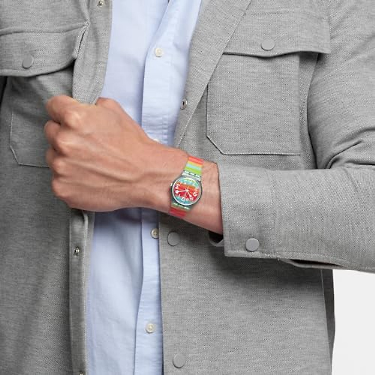 Swatch COLOR THE SKY Unisex Watch (Model: GS124)