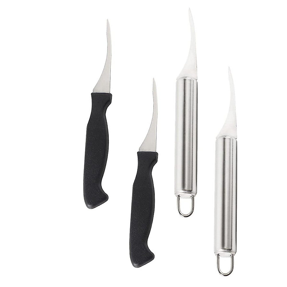 DOITOOL 4pcs Shrimp Deveiner Tool Shrimp Cleaner Knife Stainless Steel for Prawn Shelling Line Knife and Fish Cleaning Kitchen Tools Seafood Outer Shell Peeler