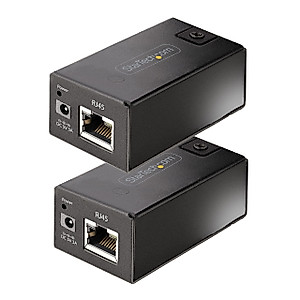 StarTech.com 150m (492ft) USB 2.0 Extender Over Cat5e/Cat6 Ethernet Cable, Externally Powered USB Extender via RJ45/Network Cable, USB Over Ethernet Cable Extender/Adapter (C15012-USB-EXTENDER)