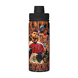 Eevikion Canelo of Alvarez Stainless Steel Insulated Tumbler Sports Water Bottle Hot and Cold Travel Cup 18oz