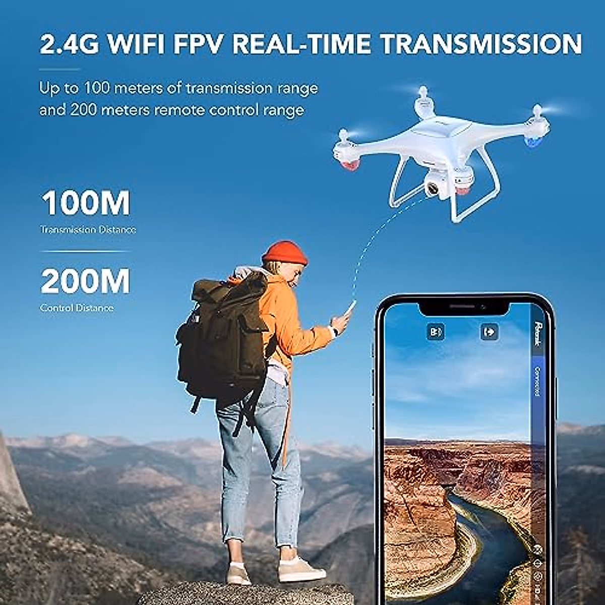 Potensic Upgraded P5 Drone with 2.7K Camera for Adults and Beginners, FPV Quadcopter Helicopter with Gravity Sensor, Trajectory Flight and 3D Flip, Altitude Hold, Headless Mode, 40 Mins Flight Time
