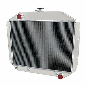 Cubauto 4 Row Aluminum Radiator For 1966-1979 Ford F100 F150 F250 F350 L6 V8 Truck 1967 1969 1972 1975 1977,Radiator +Shroud Fan +Relay Kit