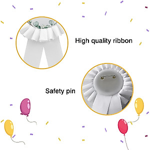 2Pcs Mom and Dad to Be Pin,Gender Reveal Baby Shower Tinplate Badge Pin,Oh Baby Green Theme Party Decorations Gifts,Pink and Blue