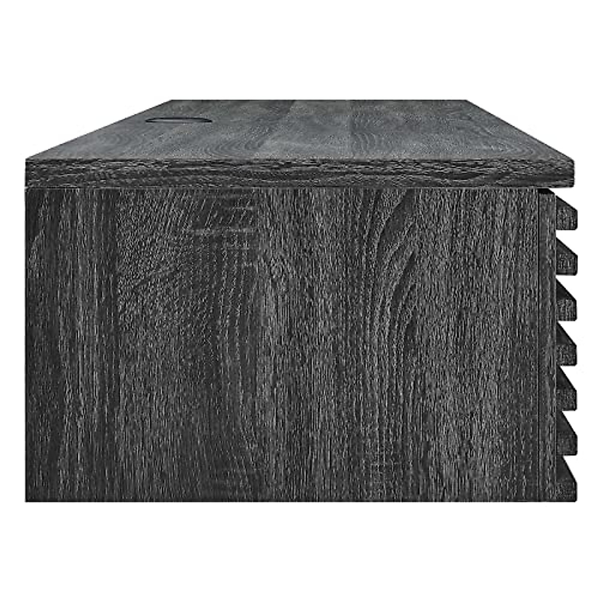 Modway Render 60" Mid-Century Modern Wall-Mount Office Desk in Charcoal