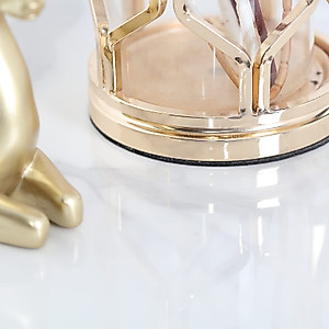 Wisfor Sintered Stone Dining Table: 32" Round Reception Table Modern Coffee Table Marble Table with Metal Legs for Kitchen Living Room Office Patio Seaside (White)