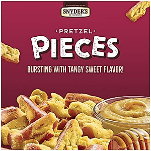Snyder's of Hanover Pretzel Pieces, Honey Mustard and Onion, 8 oz (Pack of 6)