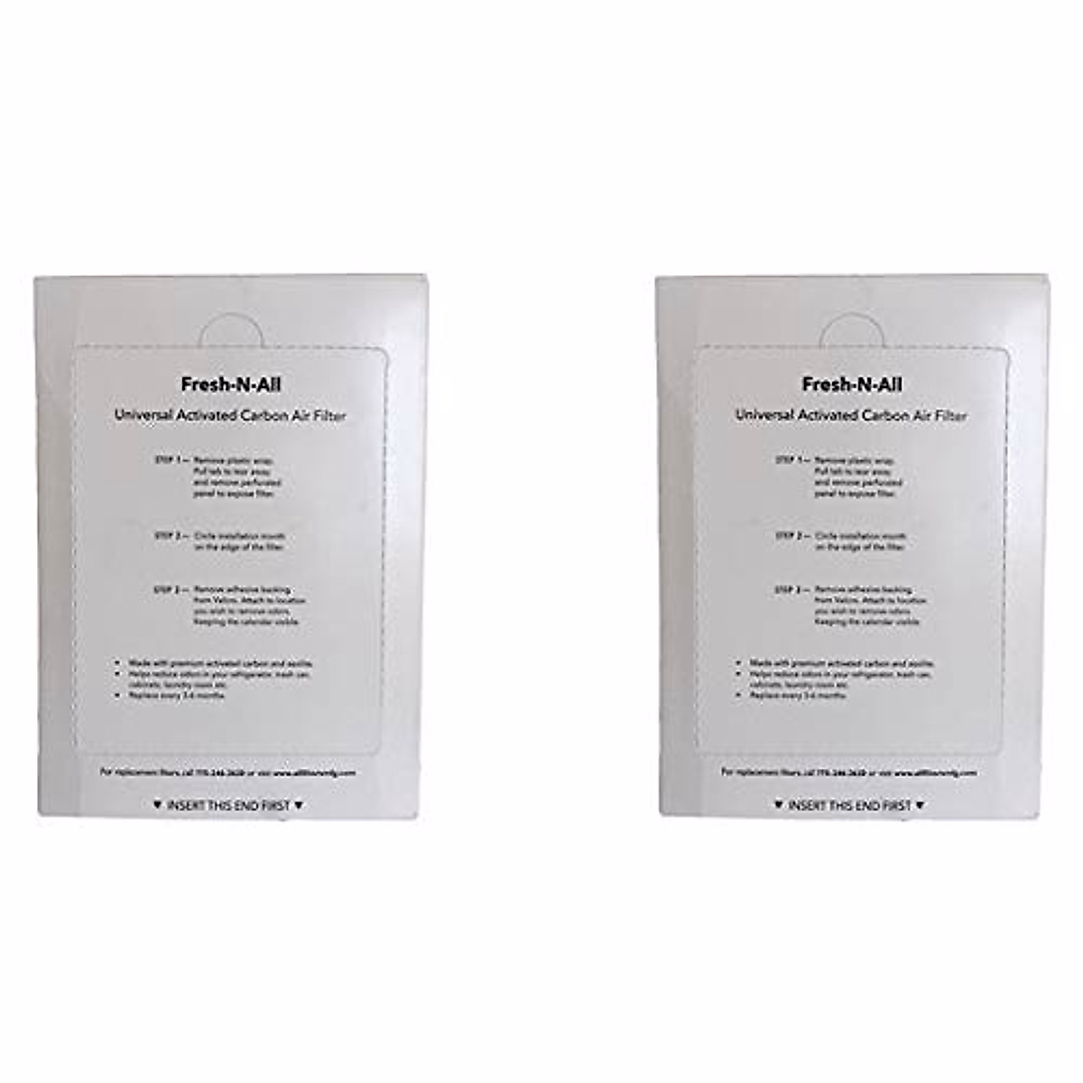 Fresh-N-All Refrigerator Deodorizer - Fridge and Freezer Odor Eliminator - Outperforms Baking Soda (2 Pack)