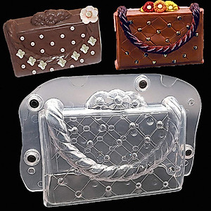 3D Lady Bag Plastic Chocolate Mould DIY Handmade Cake Chocolate Mold Polycarbonate Bag Candy Cake Decorating Tools Molds