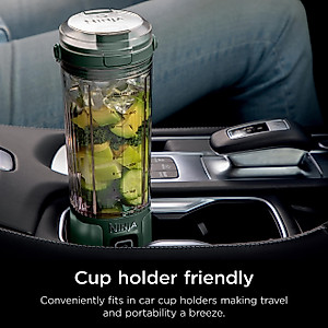 Ninja BC151EM Blast Portable Blender, Cordless, 18oz. Vessel, Personal Blender-for Shakes & Smoothies, BPA Free, Leakproof-Lid & Sip Spout, USB-C Rechargeable, Dishwasher Safe Parts, Forest Green
