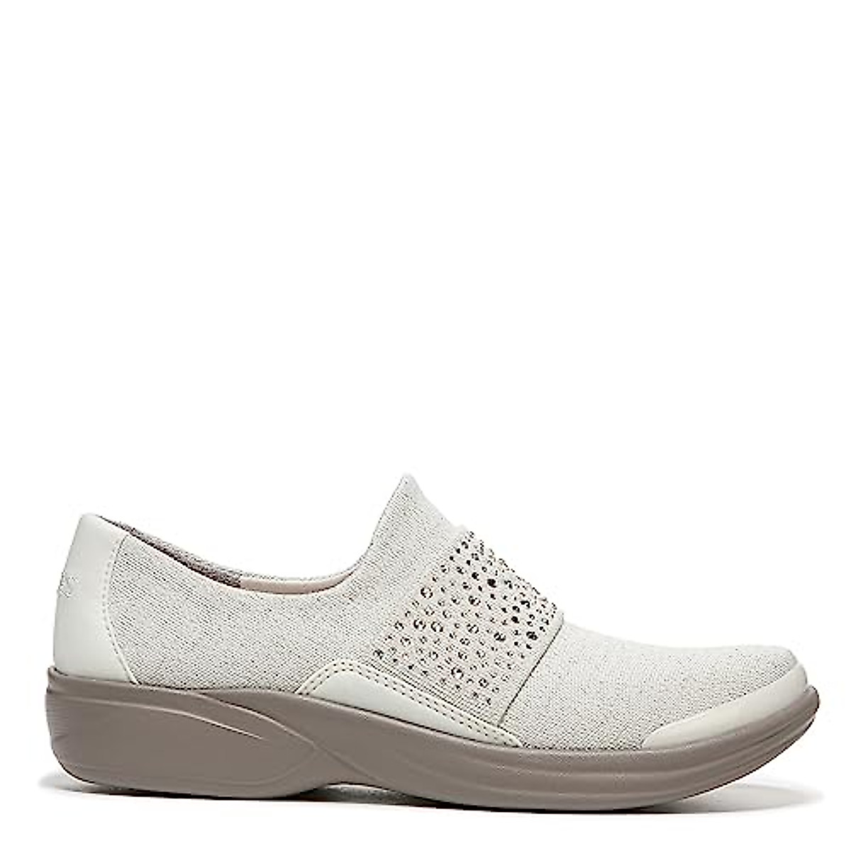 BZees Womens Pizazz Slip-On Eggnog Sparkle 7.5 W