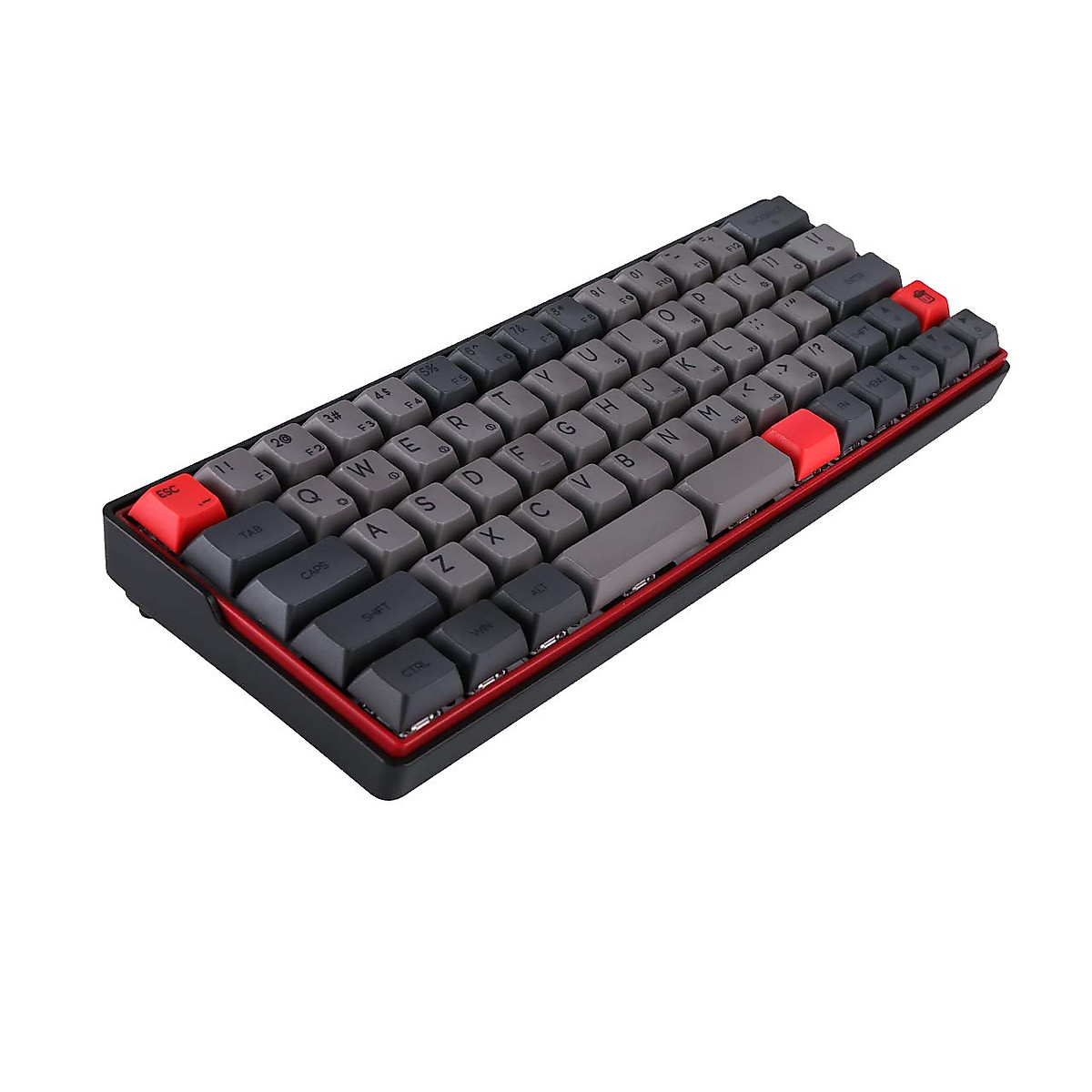 KEMOVE DK61 Wireless 60% Mechanical Gaming Keyboard, Bluetooth 5.1 Hot Swappable Keyboard RGB Backlit PBT Keycaps Full Keys Programmable (Gateron Switch) (Gateron Optical Blue Switch, Dolch)