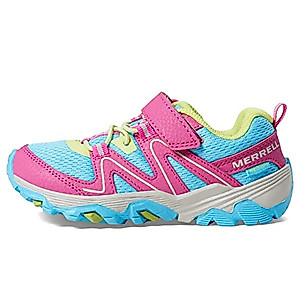 Merrell Trail Quest Hiking Shoe, Berry/Lime/Turquoise, 2 US Unisex Big Kid