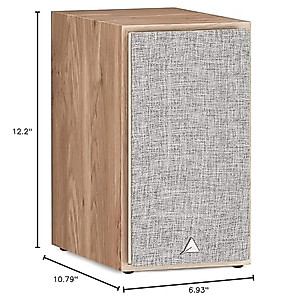 triangle - BOREA BR02 Hi-Fi Bookshelf Speakers - Power handling 80W - Output 89 dB/W/m - Versatile Music and Home Cinema - 176 x 310 x 274 mm - Light Oak (Pair)