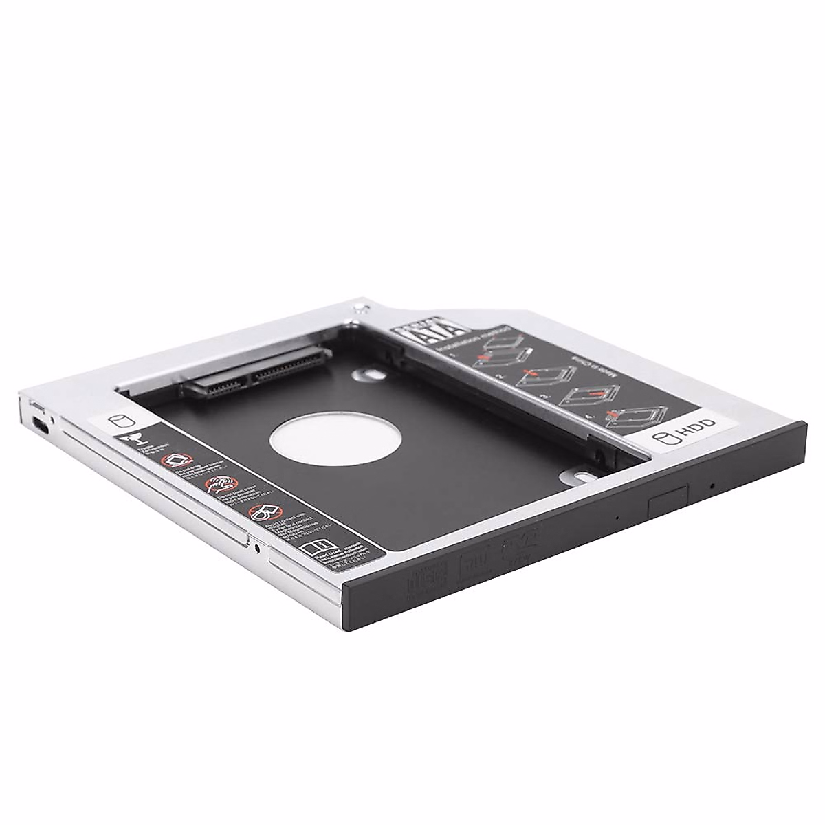 Optical Hard Drive Bay, State Drive Bracket Lightweight Computer Accessory Aluminum Alloy Thickened for 9.5 MM SSD, SATA3.0 Technology