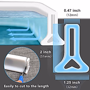 New Collapsible 67 Inch Shower Threshold Water Dam Collapsible Bath Shower Barrier Water Stopper Retention System Dry and Wet Separation for Bathroom Kitchen and More (5.6ft)