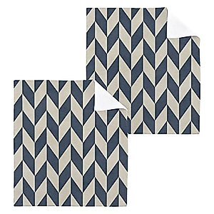 Kigai Herringbone Washcloths Set of 6-12 x 12 inch Pure Cotton Wash Cloth Highly Absorbent and Soft Fingertip Towels Face Cloths for Bath, Spa