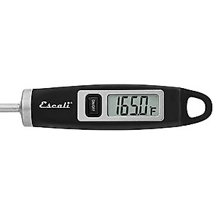 Escali DH1 Gourmet Digital Meat Thermometer with Extra Long Probe, NSF Certified, Black