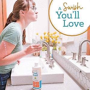 Oxyfresh Premium Fresh Breath Lemon Mint Mouthwash 16 oz. + Bad Breath Lemon Mint Toothpaste 5oz. | Fluoride Free | Alcohol Free | Dye Free | Made w/Zinc & Xylitol