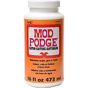 Mod Podge Waterbase Sealer, Glue and Finish, Satin, 16 Ounce