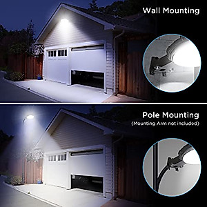 deerdance LED Barn Light Outdoor, 80W Dusk to Dawn Outdoor Lighting with Photocell 10000LM 5000K Daylight, IP65 Waterproof Street Light for Barn Yard Warehouse Outdoor Security Lighting, 2-Pack