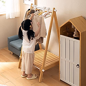 Baby Hangers for Closet Nursery Clothes, Pack of 20 Extendable Laundry Hanger for Newborn Clothing, with Space Saving Hooks & a Hanger Organizer, Adjustable Children Coat Hanger, Yellow