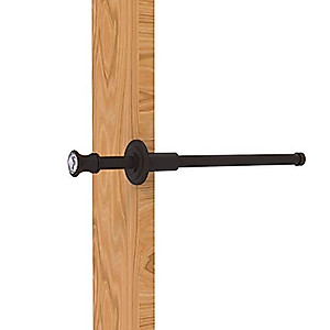 Allied Brass Carolina Crystal Collection Retractable Pullout Garment Rod, Oil Rubbed Bronze