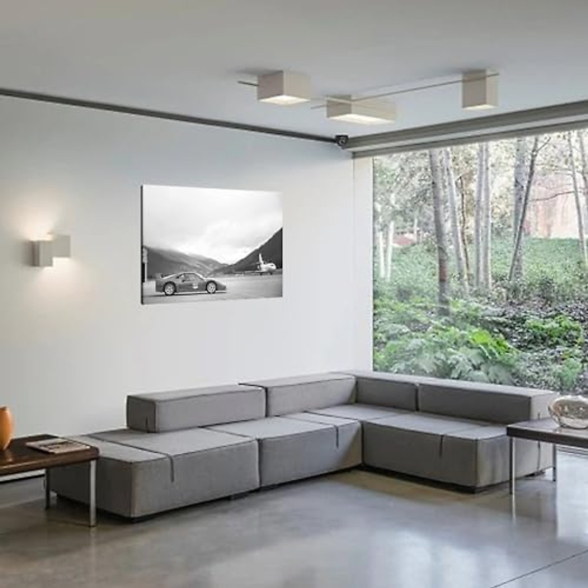 Car Poster Ferrari F40 Supercar Posters Racing Car Canvas Wall Art For Boy's Bedroom SuperCar Wall Decor Frame-style 24x16inch(60x40cm)