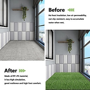 Loytryal 39.4 x 31.5 Inches Fake Grass Pee for Dogs Artificial Grass Rug Turf for Puppy Potty Training Washable Grass Mat Pee Grass for Dog Potty Tray (6 Piece)