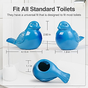 2pcs Toilet Bolt Caps, Tall Toilet Bolt Covers Decorative, Bird Replacement Toilet Screw Cover Caps, No Need to Cut The Bolt and No Tools Required - Universal Fit