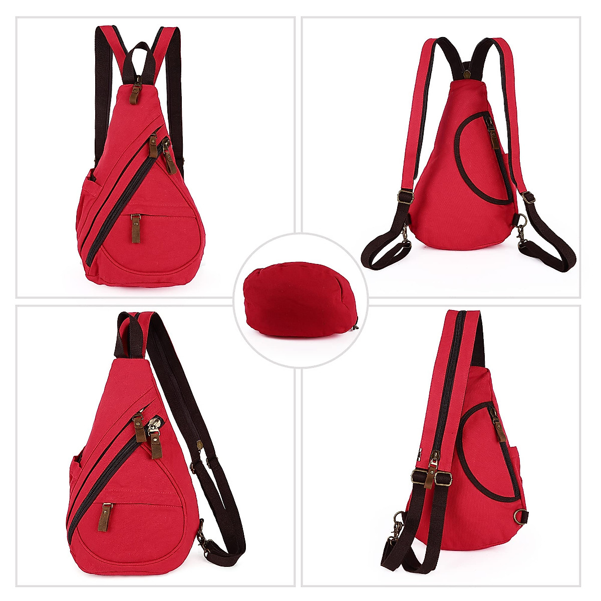 HUXFAM Small Sling Crossbody Backpack Multipurpose Casual Daypack Backpacks Outdoor Cycling Hiking Travel