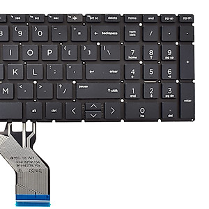 SUNMALL Replacement Keyboard Compatible with HP 250 G7 255 G7 15-DA 15-DB 15-DK 15-DR 15-DW 15-DU 15S-DU 15-DY 15s-DY 15s-EQ 15-EF 15s-FQ 15-GW 17-CA.Home 17-by Black US Layout