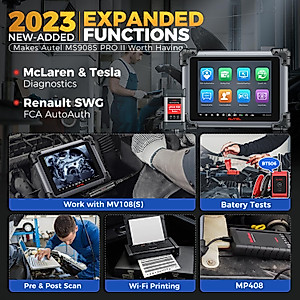 Autel MaxiSys MS908S PRO II Scanner w/ $60 MV108S, J2534 ECU Programming Coding as Elite II PRO/ MS909/ MSUltra, AutoScan 2.0, Upgraded of MK908P/ MS Elite/ MS908S Pro, 36+ Services, Active Tests, FCA