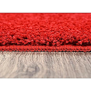 Garland Rug Skyline Shag 5 Ft. x 7 Ft. Area Rug Chili Red