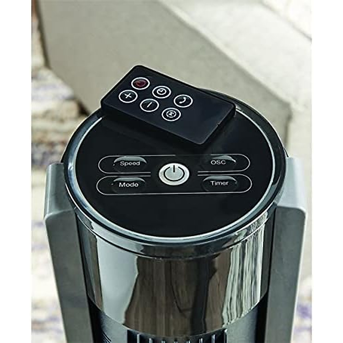 BETTER HOMES & GARDENS BHS2803696710BR 40" 5 Speed Tower Fan Internal Oscillation (Black) (Renewed)