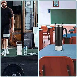 2pcs Silicone Boots, Sleeve Cover for Water Bottle Bottom Cup Tumbler Case Accessories Compatible with Stanley Quencher Adventure 40oz & Stanley IceFlow 20oz 30oz Protect You Bottle and Reduce Noise