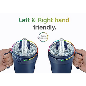 Four Leaf TrustyMate – 100% Leak Proof 40 Oz Tumbler with Handle and Built-In Straw Lid – Insulated Leak Proof Stainless Steel Tumbler