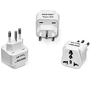 BESTEK Smart WiFi Power Strip, Remote Control Vertical Cube Mountable Power Outlet Extender with 3 Outlets, 2 USB Ports, 5-Foot Extension Cord and Detachable Base for Easy Mounting