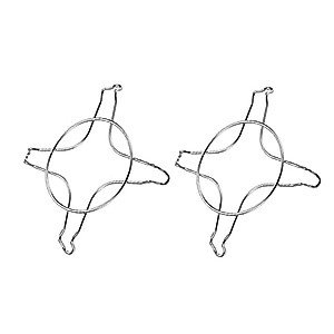 Anneome 2pcs Gas Stove Bracket Ring Accessories Gas Furnaces for Homes Stainless Steel Wok Pan Holder Stand Gas Oven Burner Grate Steamer Rack Kitchen Gadgets Stove Racks Round Pot Racks