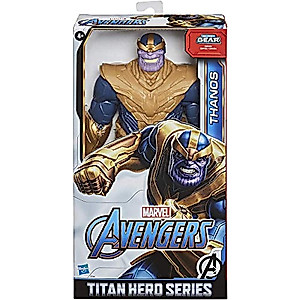 Avengers Marvel Titan Hero Series Blast Gear Deluxe Thanos Action Figure, 12-Inch Toy, Inspired by Marvel Comics, for Kids Ages 4 and Up