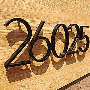 Floating House Numbers - 5 Inch Modern Address House Numbers With Nail Kit And Instructions Easy To Install High Gloss Black Number 2