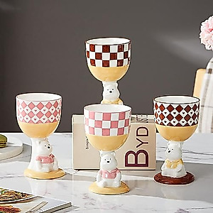 KALWEL,Dessert Cups,Trifle Bowl,Ice Cream Bowls,Footed Bowl,Dessert Shooter Cups,Mini Dessert Cup,Vasitos Para Postres,Sundae Snack Cup With Foot For Farmhouse Holiday Parties