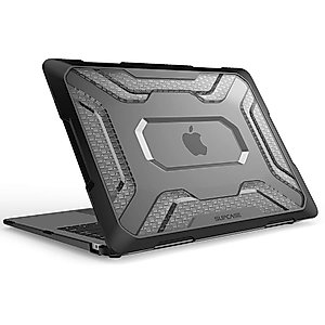 SUPCASE [Unicorn Beetle Series] Case for MacBook Air 13 Inch A1932 / A2179 / A2337 M1, Rubberized TPU Bumper Protective Cover for MacBook Air 13 Inch with Touch ID and Retina Display (Black/Frost)