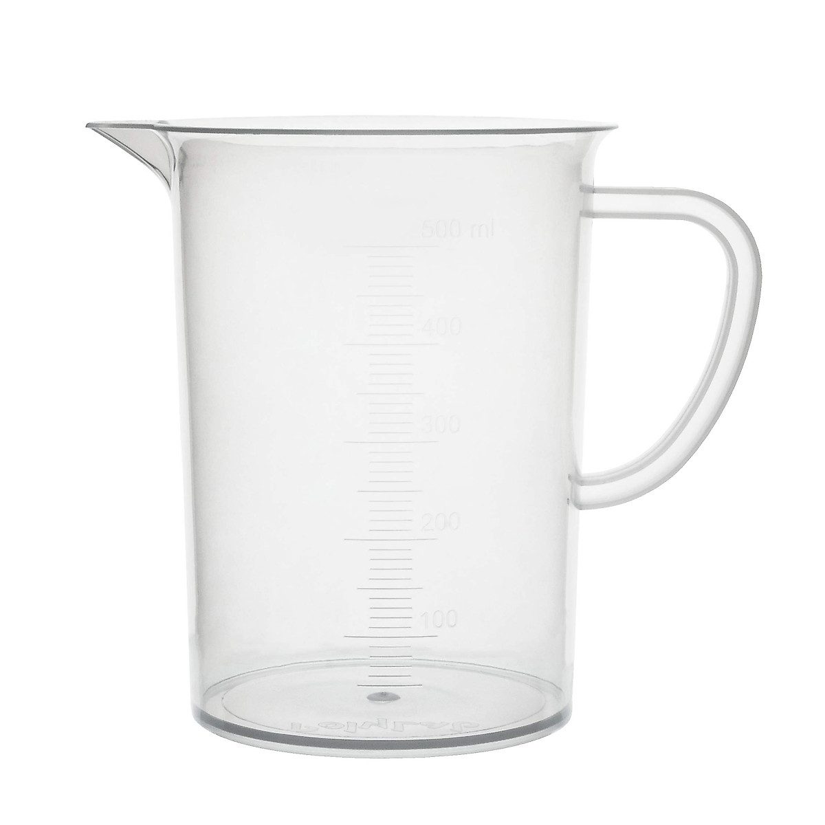 EISCO Plastic Pitcher, 500mL - Molded Graduations - Chemical Resistant & Autoclavable Polypropylene - Measuring Jug