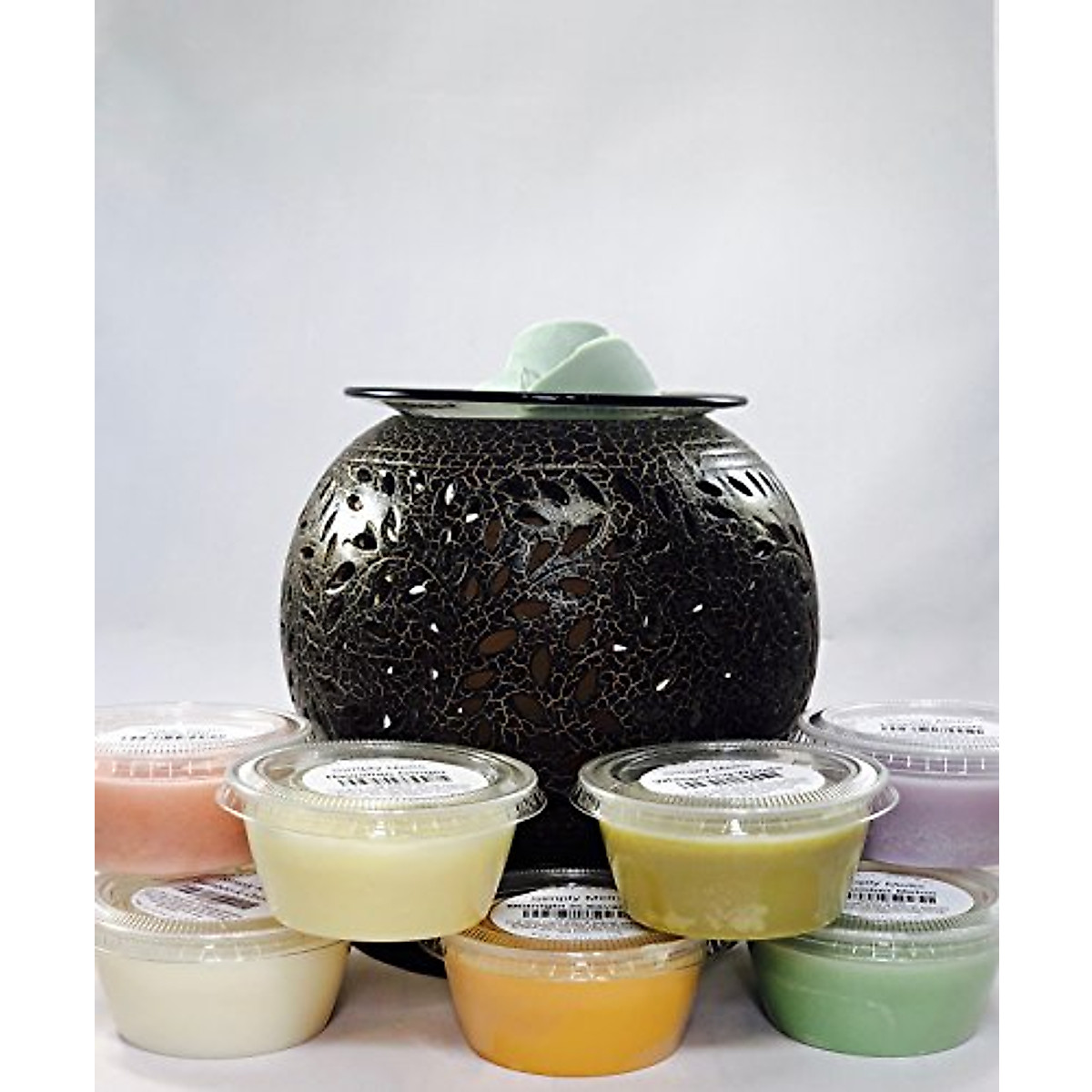 Scented Wax Melts Variety Pack - Hand Poured Natural Soy Candle Wax Melts for Warmers, 6 Resealable Cups (2.2 Ounces Each, 13.2 Ounces Total),Up to 40 Hours of Scent Throw Per Quarter Cup (Sweets)