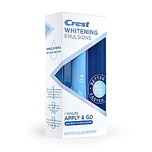 Crest Whitening Emulsions On-the-Go Leave-On Teeth Whitening Gel Pen, 0.35 Oz (10 G)